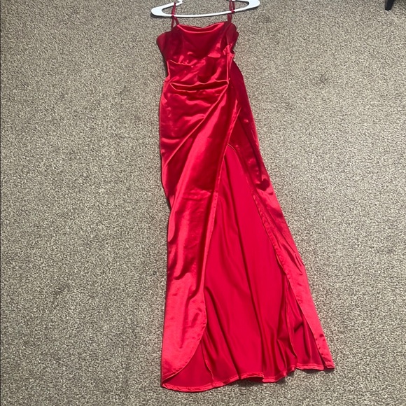 ELF | Dresses | Elf Red Spaghetti Strap Maxi Gown For Prom | Poshmark